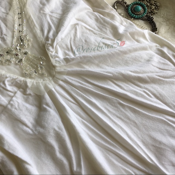 Nevada | Tops | Boho Mesh Lace Beadwork Embellished Bellsleeve Top ...